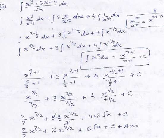 Integrals ML Aggarwal ISC Class-12 Understanding APC Maths Solutions - ICSEHELP