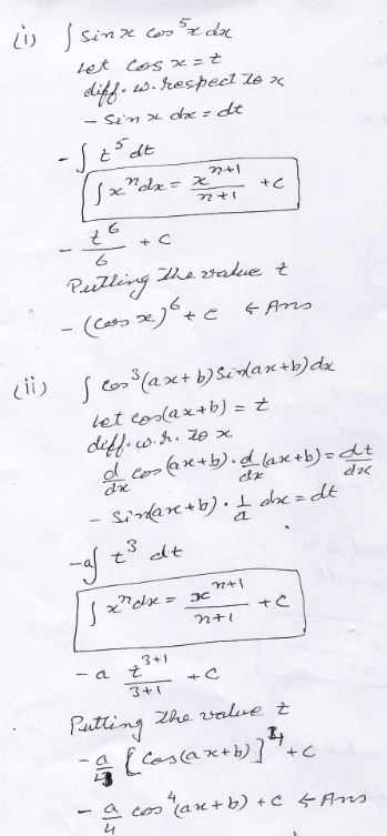 Integrals ML Aggarwal ISC Class-12 Understanding APC Maths Solutions - ICSEHELP