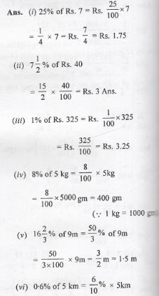 Percentage Class-7th RS Aggarwal ICSE Maths Goyal Brothers - ICSEHELP