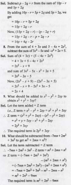 Algebraic Expression Class-7 ML Aggarwal ICSE Maths Solutions - ICSEHELP