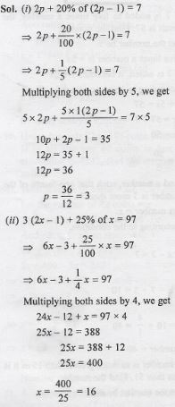 Linear Equations Class-7 ML Aggarwal ICSE Maths Solutions - ICSEHELP