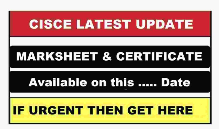 CISCE Marksheet 2022: Likely to Available by This Date in School ...