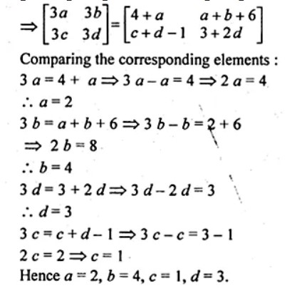 ML Aggarwal Matrices Ch-Test Class 10 ICSE Maths Solutions Ch-8 - ICSEHELP
