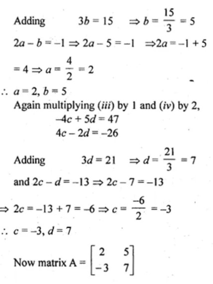 ML Aggarwal Matrices Exe-8.3 Class 10 ICSE Maths Solutions - ICSEHELP