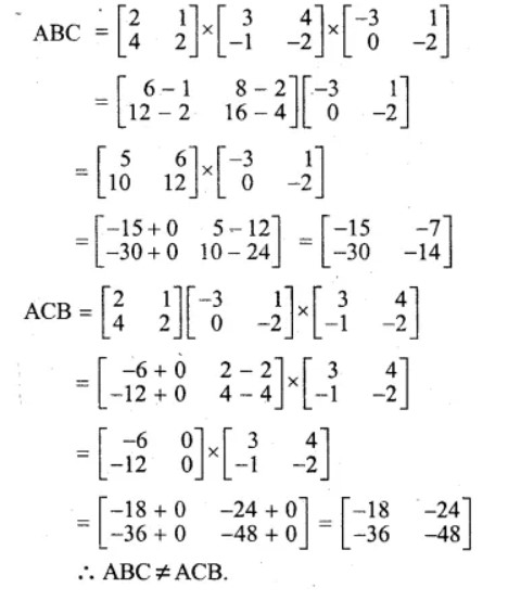 ML Aggarwal Matrices Exe-8.3 Class 10 ICSE Maths Solutions - ICSEHELP