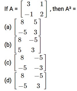 ML Aggarwal Matrices MCQs Class 10 ICSE Maths Solutions Ch-8 - ICSEHELP