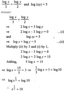 ML Aggarwal Logarithms Chapter Test Class 9 ICSE Maths Solutions - ICSEHELP