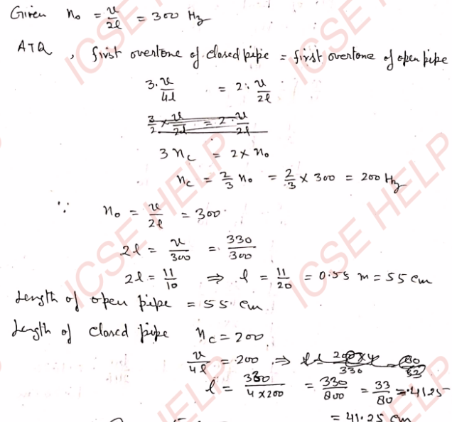 Numerical on Organ Pipes Class-11 Nootan ISC Physics Solutions Ch-28 ...