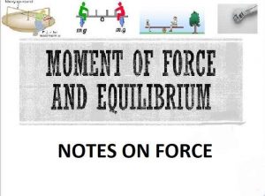 Moment of Force and Equilibrium Class 10 ICSE Physics Notes Chapter-1 ...