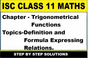 Trigonometrical Functions Class 11 OP Malhotra Exe-4A ISC Maths ...