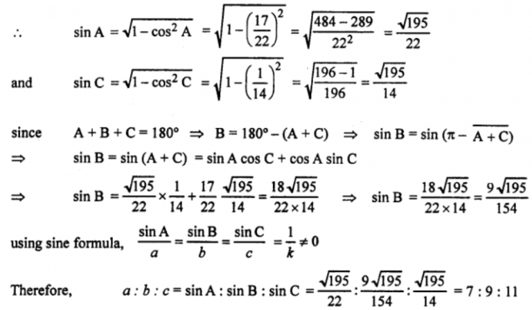 Properties of Triangle Class 11 OP Malhotra Exe-7A ISC Maths Solutions ...