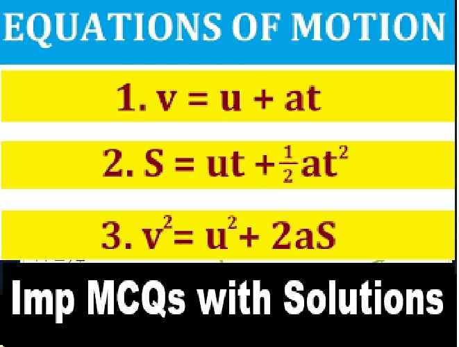 Motion in One Dimension Exe-2C MCQs Class-9 Concise Physics ICSE Selina ...