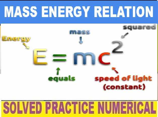 Mass-Energy Relation Numerical Class-12 Nootan ISC Physics Solution - ICSEHELP