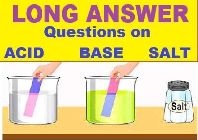 Acids Bases and Salts Long Ans Concise Class-10 ICSE Chemistry Selina ...