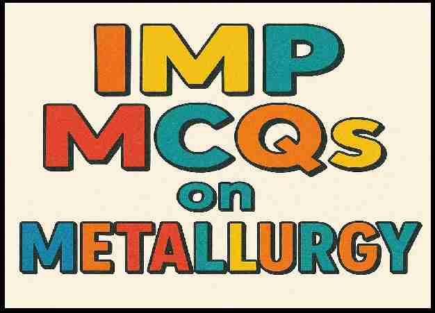 Metallurgy MCQs Concise Class-10 ICSE Chemistry Selina Solutions - ICSEHELP