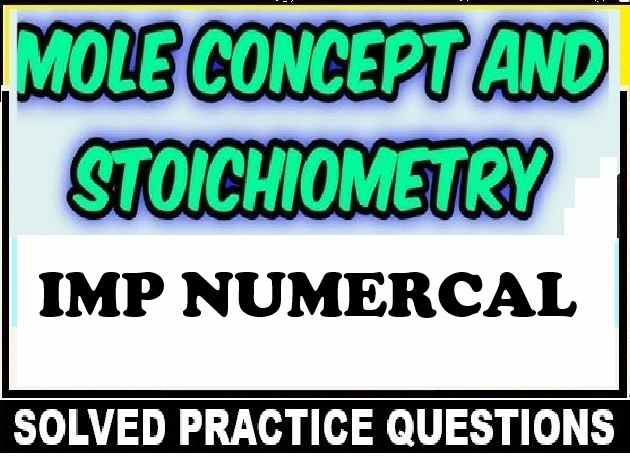 Mole Concept And Stoichiometry Numerical Ans Concise Class-10 ICSE ...