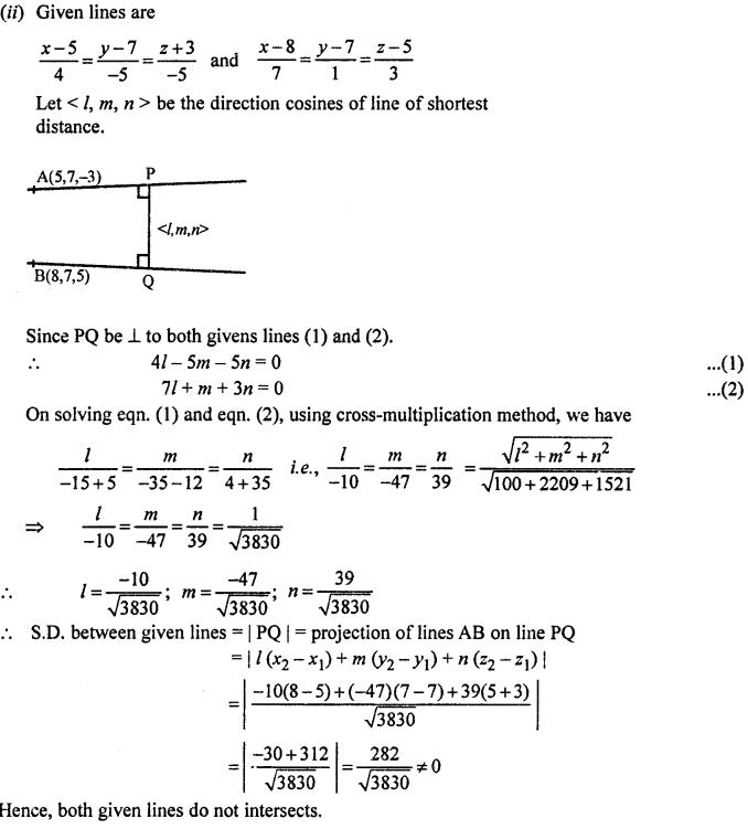 Shortest Distance Between Two Lines in 3D Geometry Class 12 OP Malhotra ...