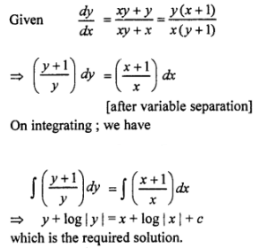 Differential Equations Reducible to Variable Separable Class 12 OP Malhotra Exe-17D ISC Maths ...