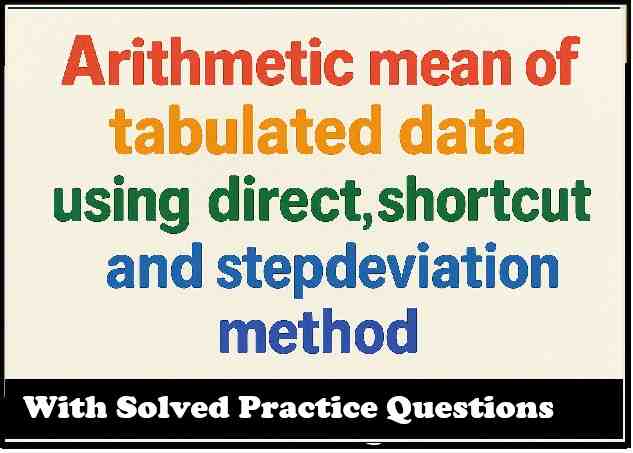 Arithmetic Mean Class 10 Concise Exe-24A ICSE Maths Selina Solution ...
