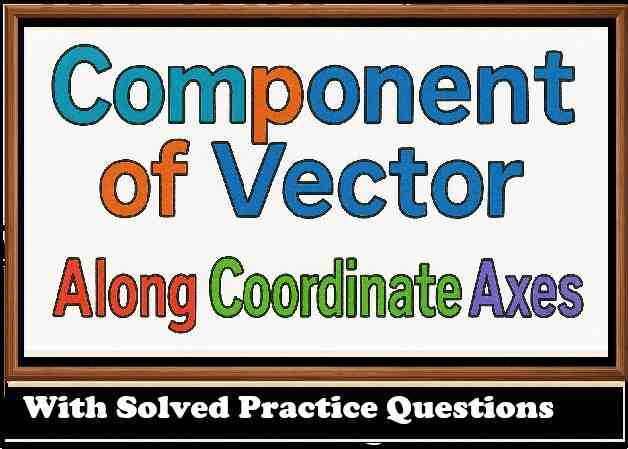 Component of Vector Along Coordinate Axes Class 12 OP Malhotra Exe-21C ...