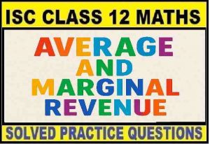 Average and Marginal Revenue Class 12 OP Malhotra Exe-26C ISC Maths ...