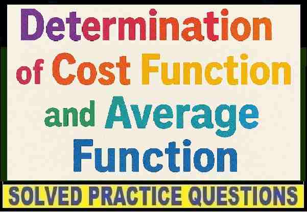 Cost and Average Function Class 12 OP Malhotra Exe-26E ISC Maths ...