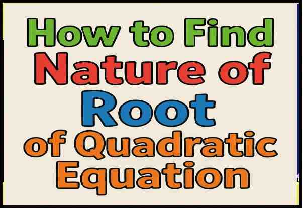 Nature of Roots in Quadratic Equations Class 10 Concise Exe-5B ICSE ...