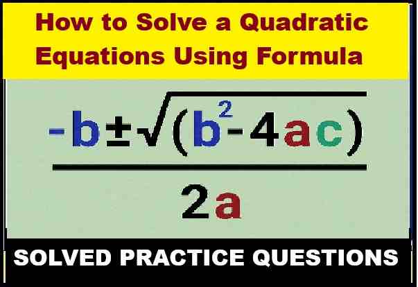 Solving Quadratic Equations Using Formula Class 10 Concise Exe-5D ICSE ...