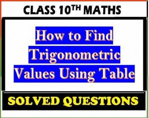 Trigonometric Values Using Table Class 10 RS Aggarwal Exe-22C ICSE ...