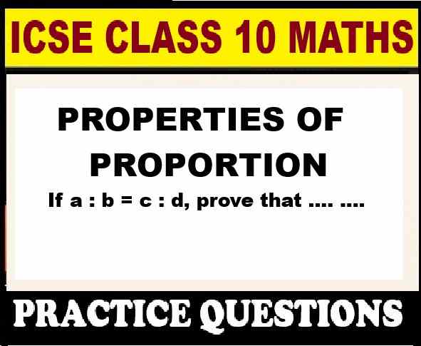 Properties of Proportion Class 10 Concise Exe-7C ICSE Maths Selina ...
