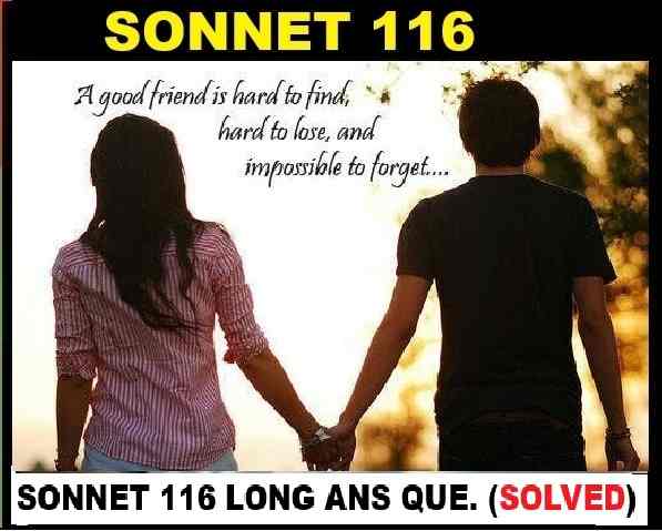 Sonnet 116 Long Answer Questions ISC English Rhapsody Workbook ...