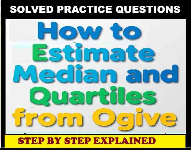 Estimating Median and Quartiles from Ogive Class 10 RS Aggarwal ...