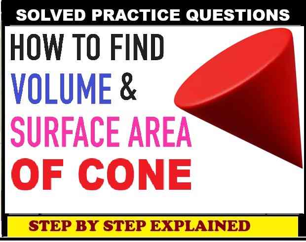 Surface Area and Volume of Cone Class 10 Concise Exe-20B ICSE Maths ...