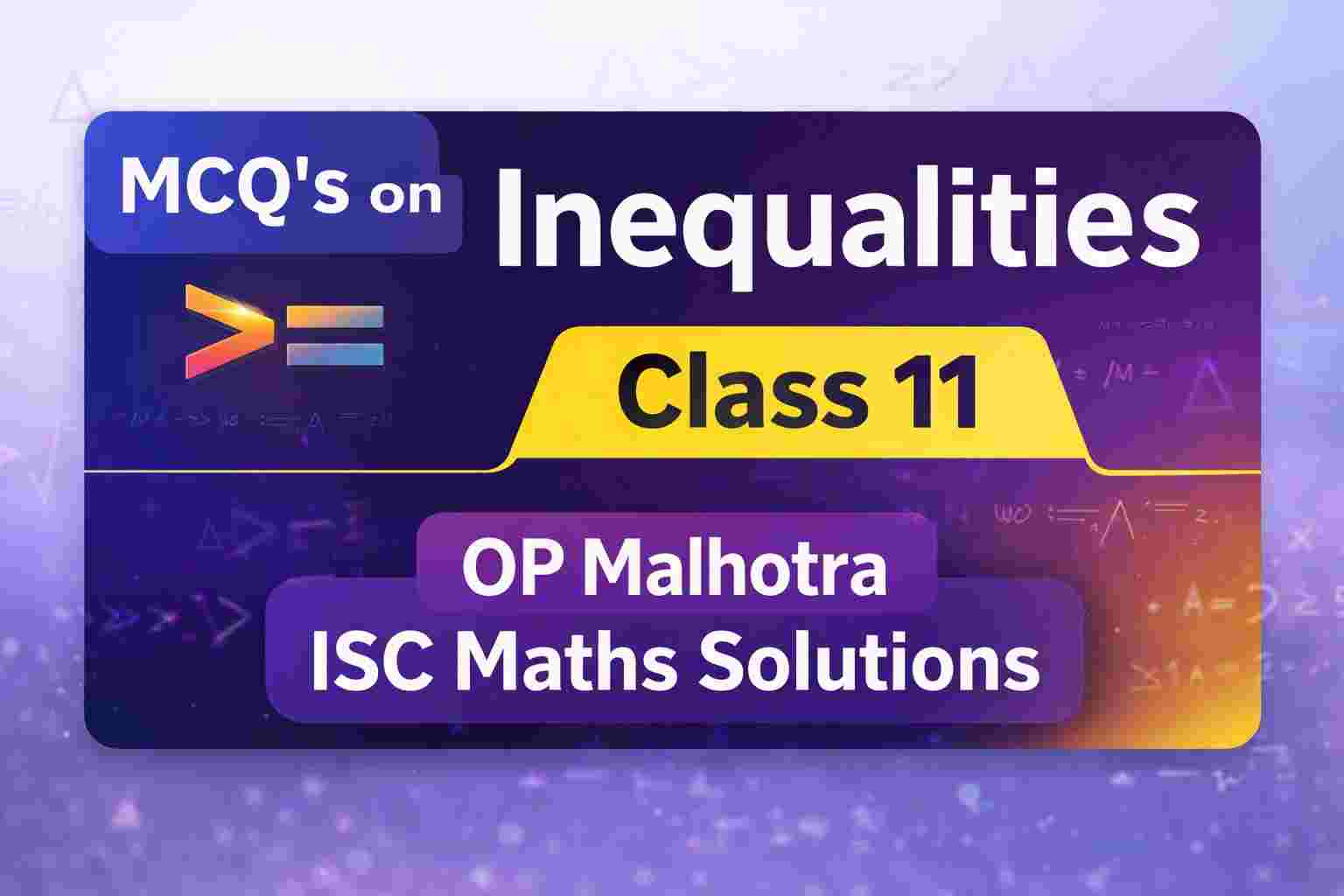 OP Malhotra ISC Class-11 S Chand Publication Maths Solutions Latest ...