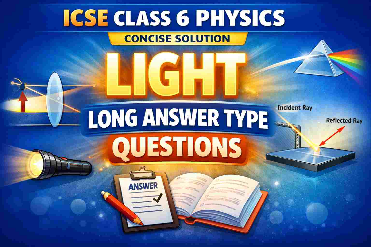 Long Answer Questions on Light Class 6 Concise Physics ICSE Solutions ...