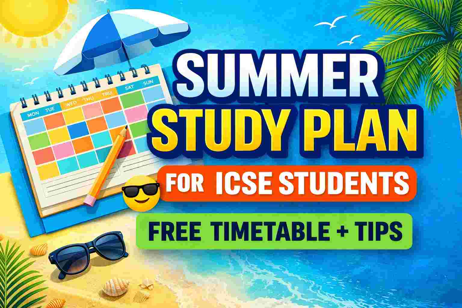 Summer Study Plan for ICSE Students (Free Timetable + Tips) - ICSEHELP