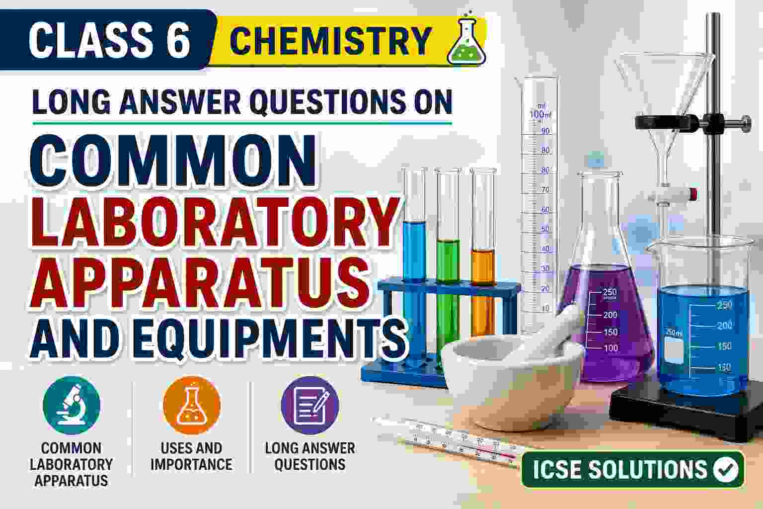 Long Answer Questions on Common Laboratory Apparatus and Equipments ...
