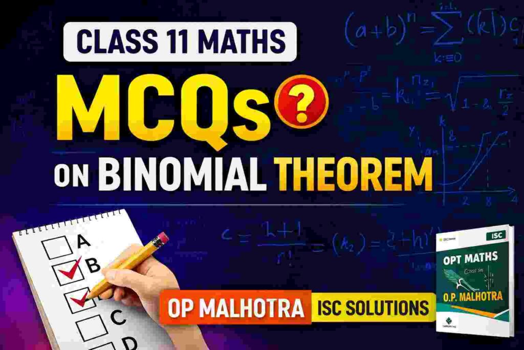 MCQ's on Binomial Theorem Class-11 OP Malhotra Exe-13D ISC Maths ...