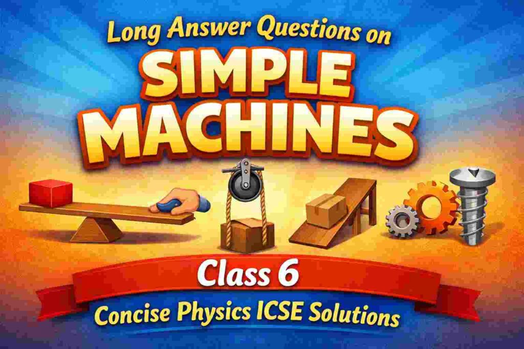 Long Answer Questions on Simple Machines Class 6 Concise Physics ICSE ...